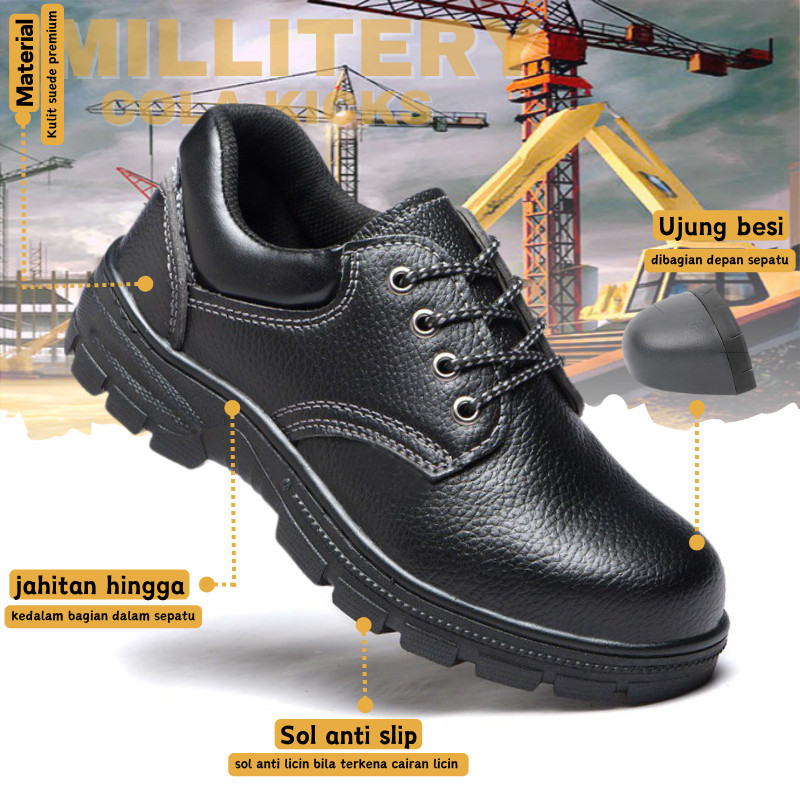 Jual Sepatu Safety Ujung Besi Sepatu Boots Pria Proyek Kerja Pria ...