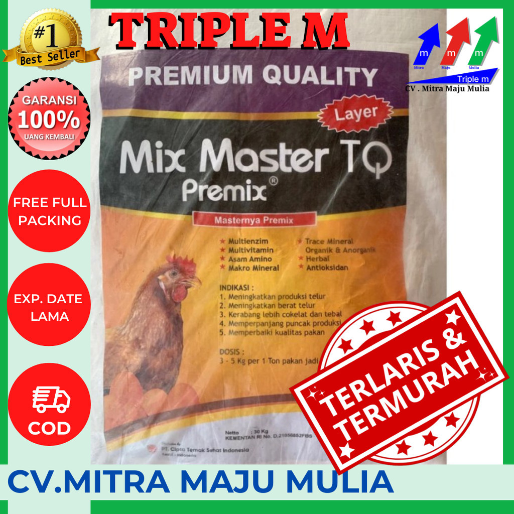 Jual MIX MASTER PREMIX LAYER 30 KG - Suplemen Pakan Untuk Ayam Petelur ...
