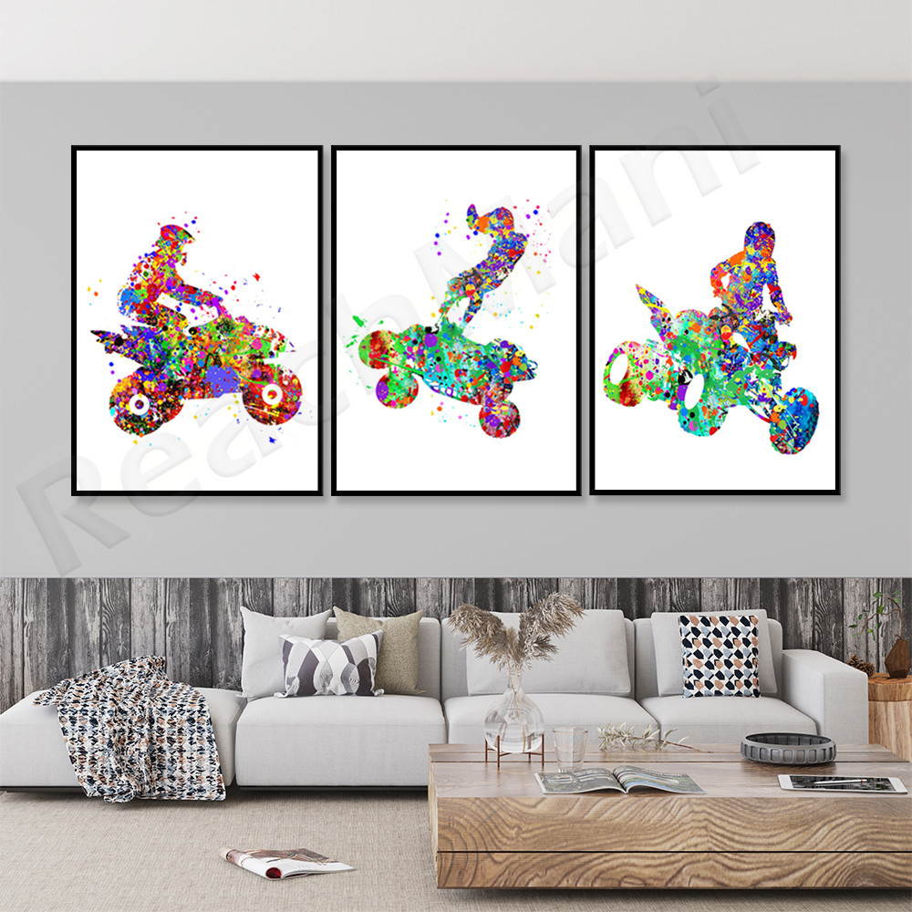 Jual ATV Quad Print, all-terrain vehicle ATV poster, boy Atv Quad, 4 ...