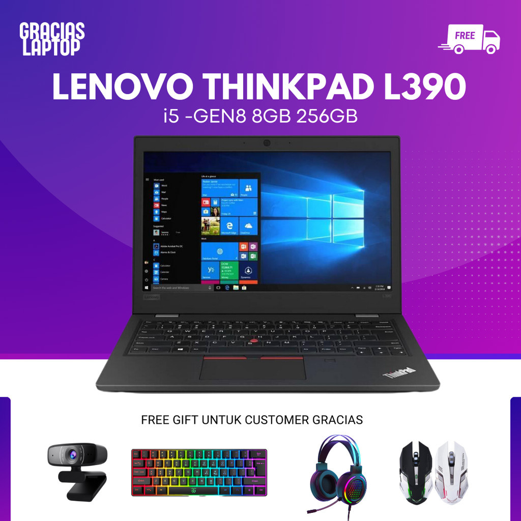 Jual Laptop Lenovo Thinkpad L390 Core i5 GEN8 8GB/256GB - Laptop Murah ...