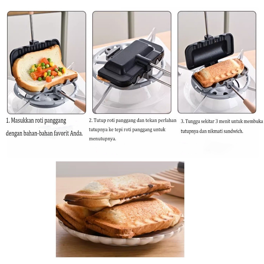 Jual Cetakan Sandwich Panjang untuk Waffle Sandwich Sosis Waffle Maker ...