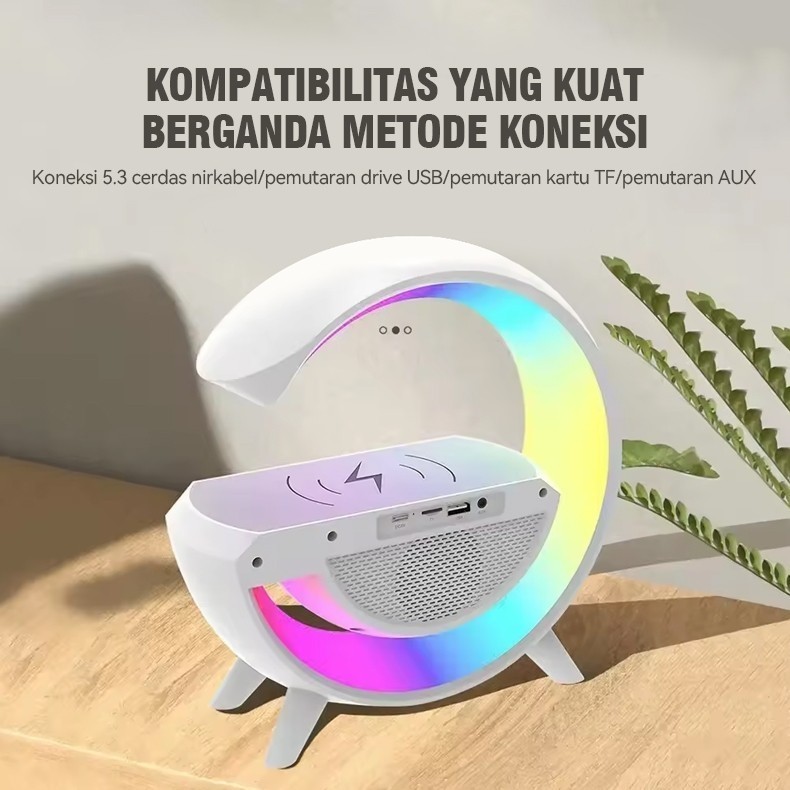 Jual Multifunctional Speaker Bluetooth LED Ambient Light Wireless ...
