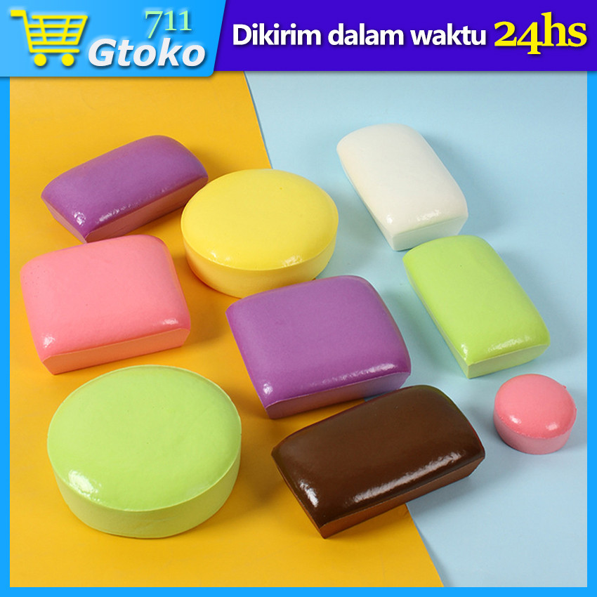 Jual Squishy Licensed Hachimi Jumbo Mini Mousse Cake Toast Roti Bulat ...