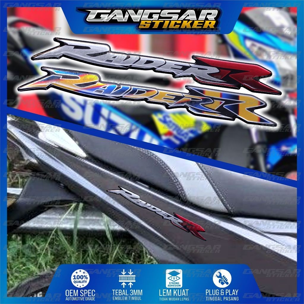 Jual Emblem suzuki raider 150 / emblem timbul suzuki satria fu thailand ...