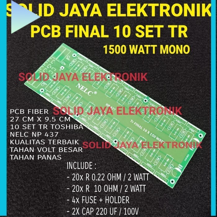 Jual PCB TR FINAL FIBER PCB FINAL10 SET TR TOSHIBA - KOMPLIT KOMPONEN ...