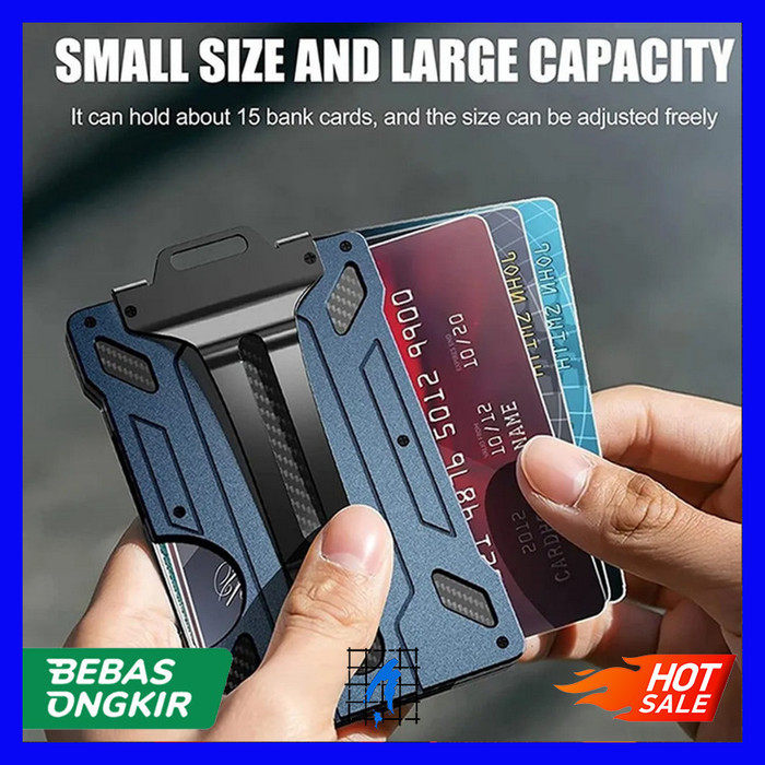 Jual Dompet Kartu Pria Card Holder Aluminium Tactical Magic Wallet ...