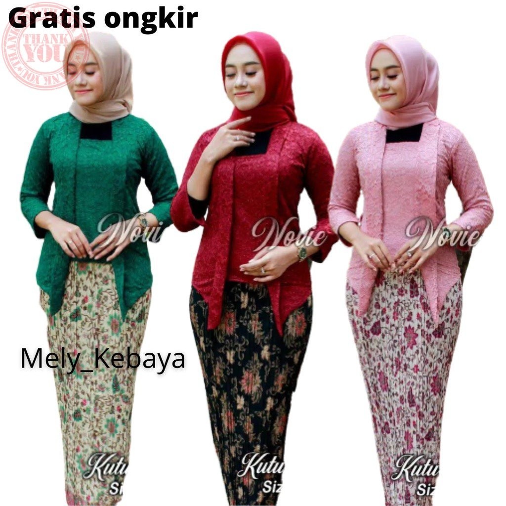 Jual LURIK Kebaya dan Sorjan KEBAYA KUTU BARU HIJAB ATASAN KEBYA BRUKAT KUTU BARU ATASAN KEBAYA ...