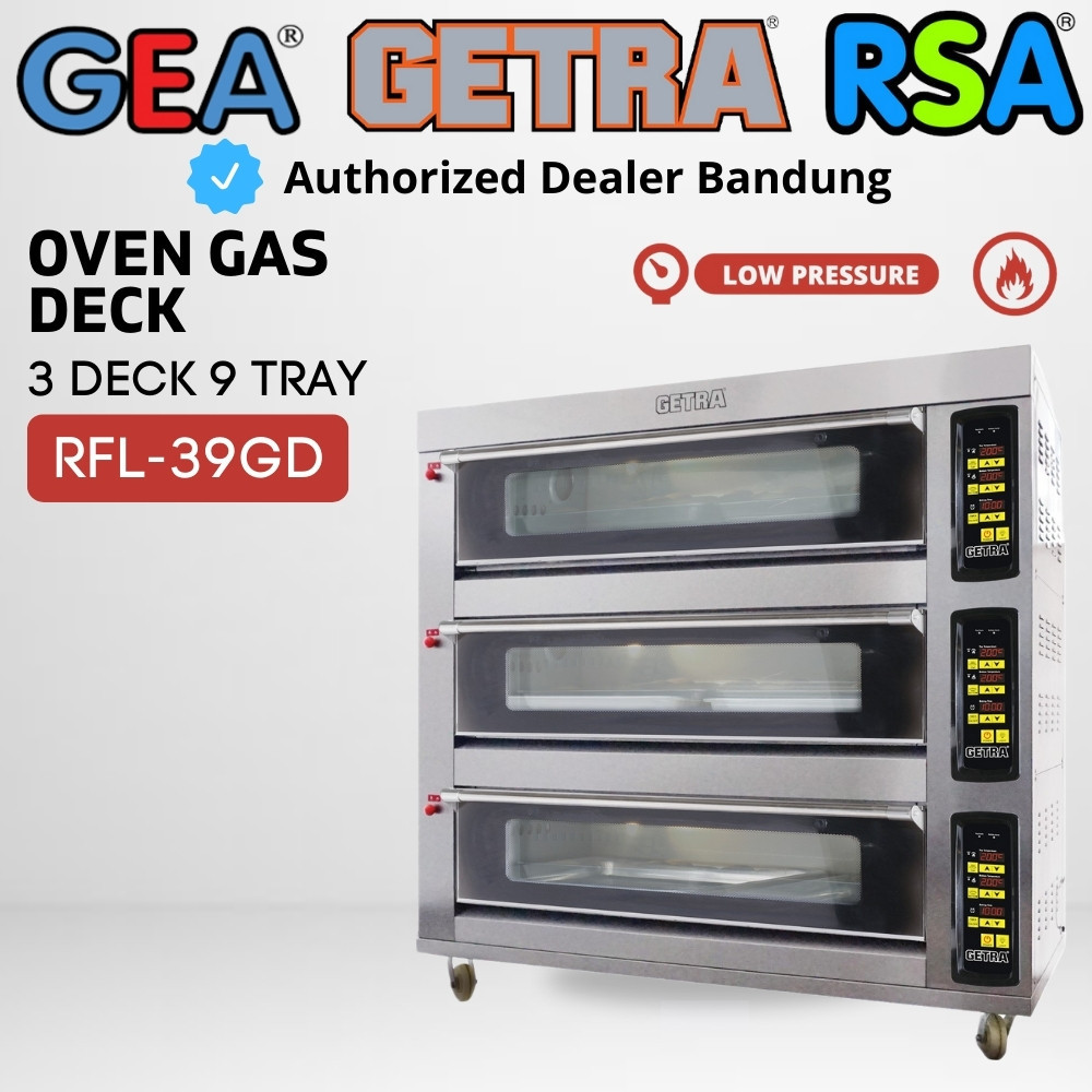 Jual Oven Gas GETRA RFL-39GD Oven 3 Deck 9 Tray Pemanggang Kue Roti RFL ...
