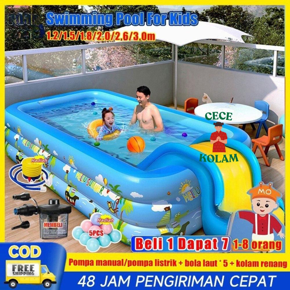 Jual Cecekolam【Beli 1 Dapat 7！】Kolam Renang Anak dan Bayi jumbo Tiup ...