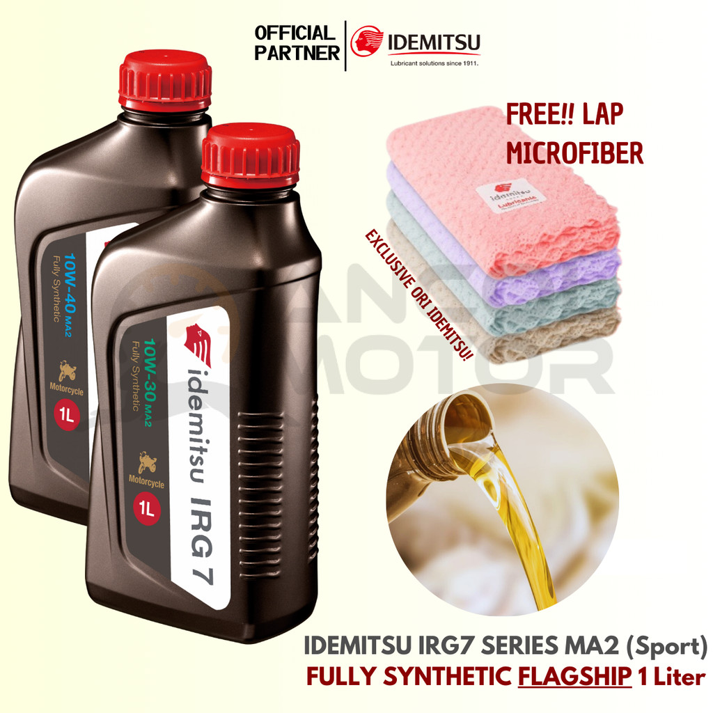 Jual IDEMITSU IRG7 10w40 MA2 4T Full Synthetic 1 Liter Oli Mesin Motor Sport Motorcycle Oil ...