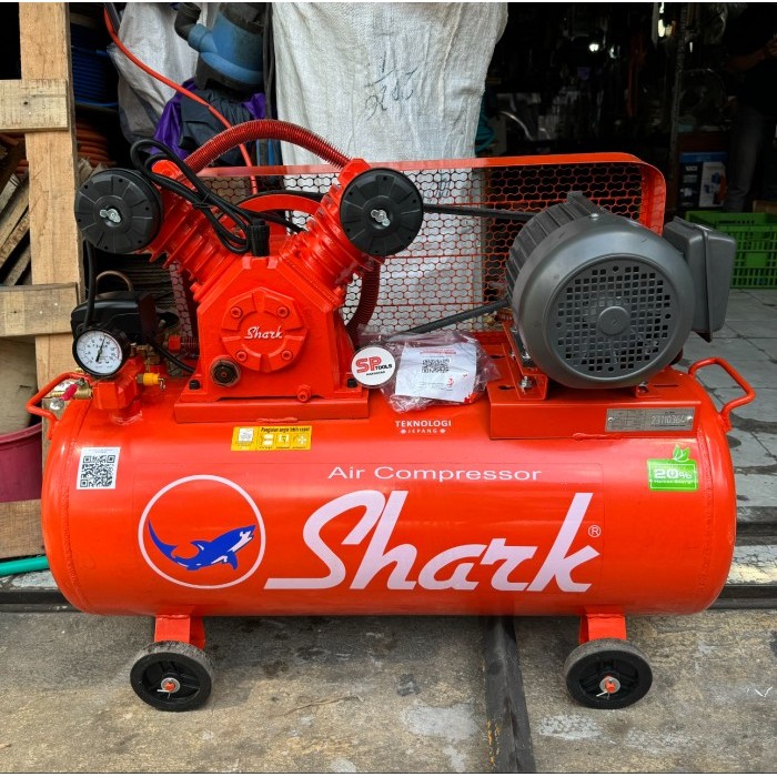 Jual MESIN COMPRESSOR KOMPRESOR COMPRESOR ANGIN 1HP 1HP SHARK + DINAMO ...