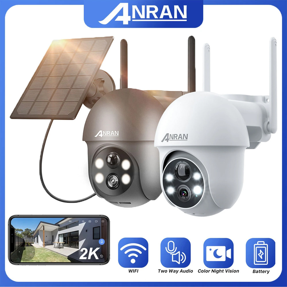 Jual ANRAN 2K Outdoor Solar Camera PTZ 3MP Wireless Wifi Home Security ...