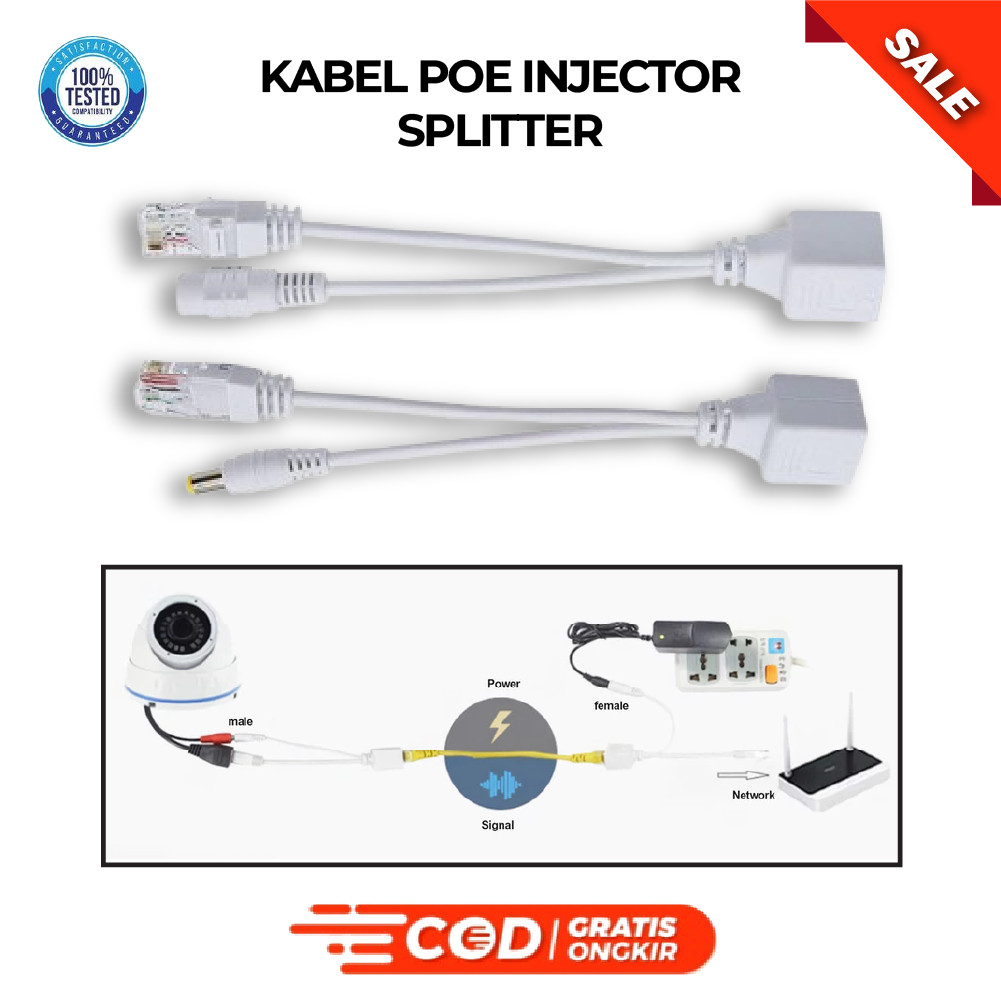 Jual Kabel POE Injector Splitter untuk CCTV dan Router | Shopee Indonesia