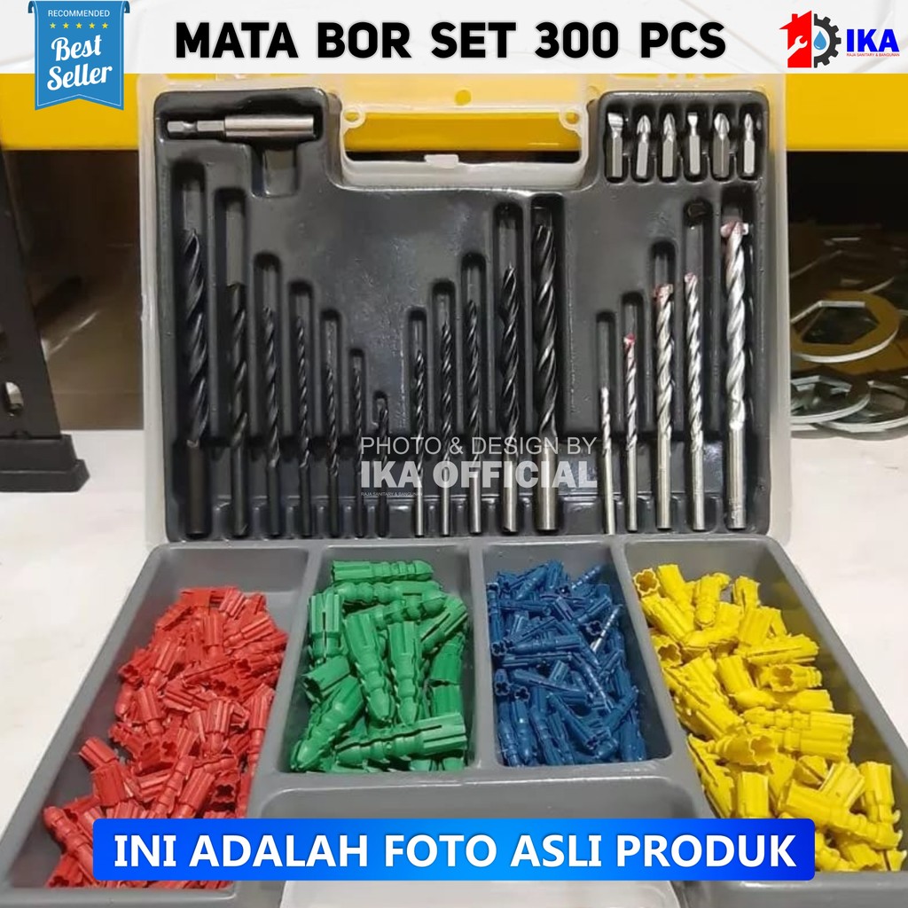 Jual Mata Bor Set 300Pcs KENMASTER Drill Bit Combination / Alat ...