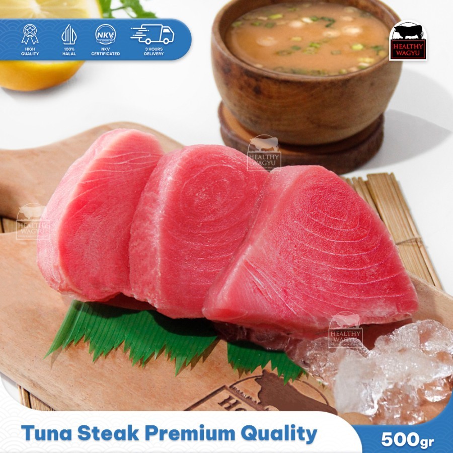 Jual Ikan Tuna Fillet Steak Frozen Fish Premium 500gr Healthy Wagyu ...