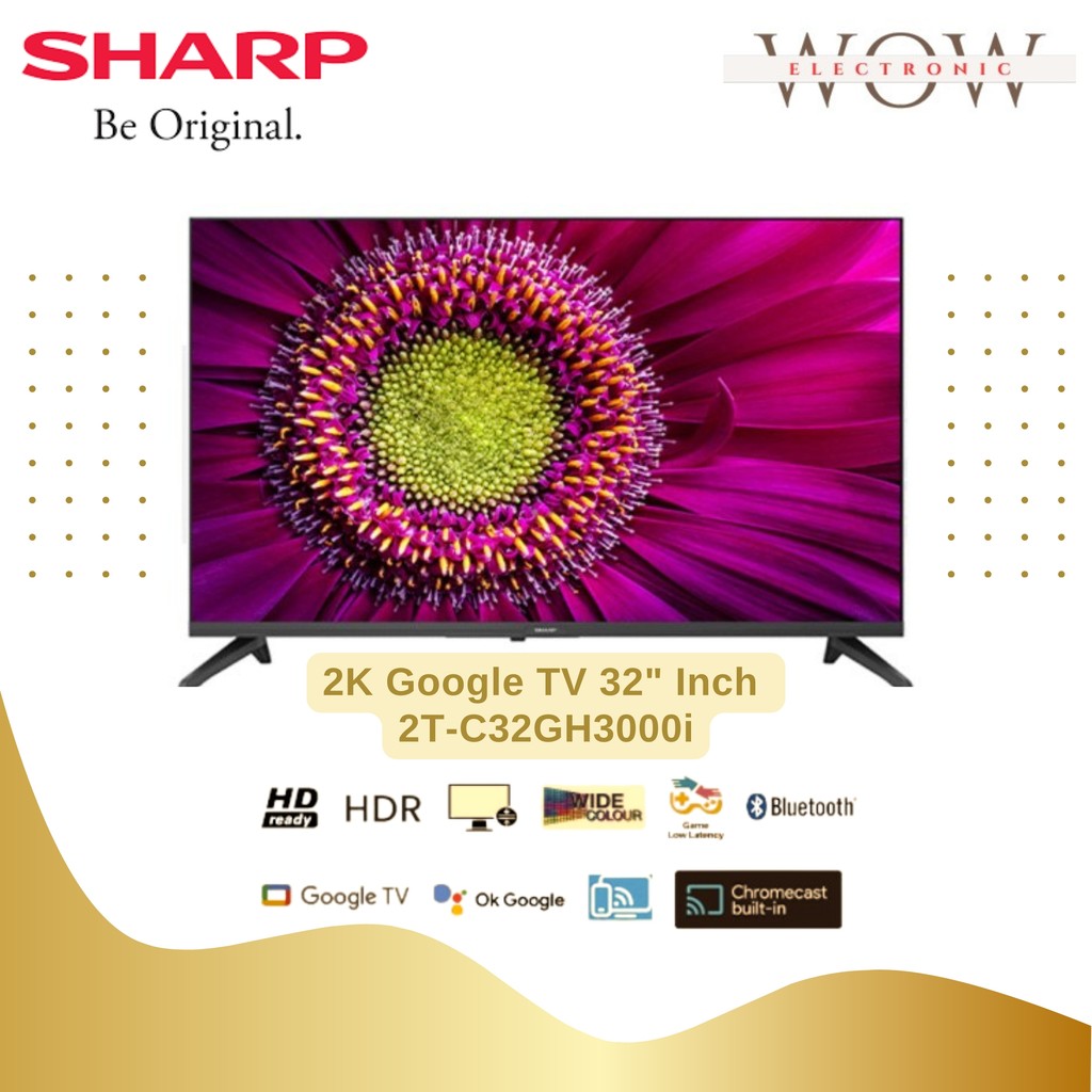 Jual SHARP TV 32 INCH LED HD READY GOOGLE TV 2T-C32GH3000i - WE ...