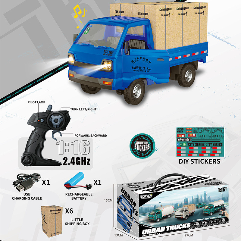 Jual 18KM/h Remote Controlled Small Cargo Truck Floating RC CAR Van 1: ...