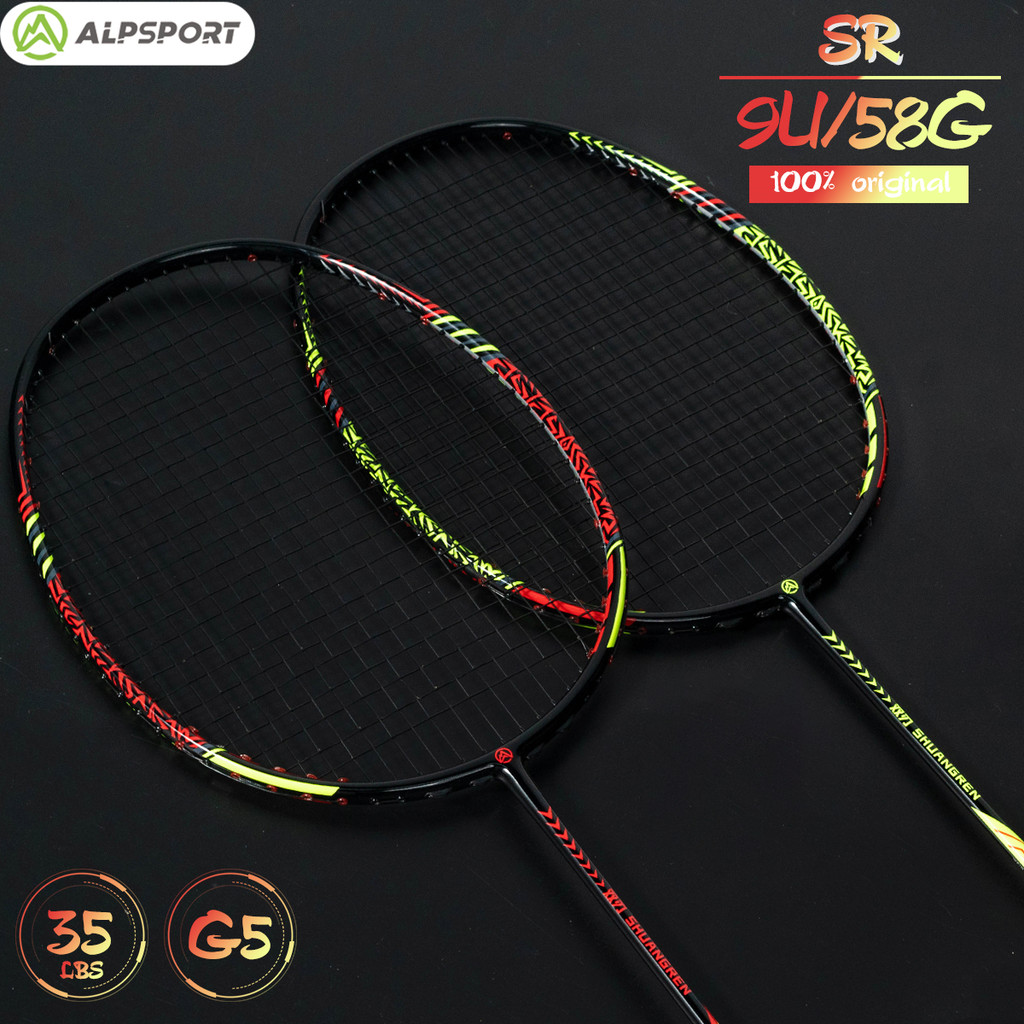 Jual Alpsport SR Dual Face 9U Strung Badminton Racket 58g Ultralight ...