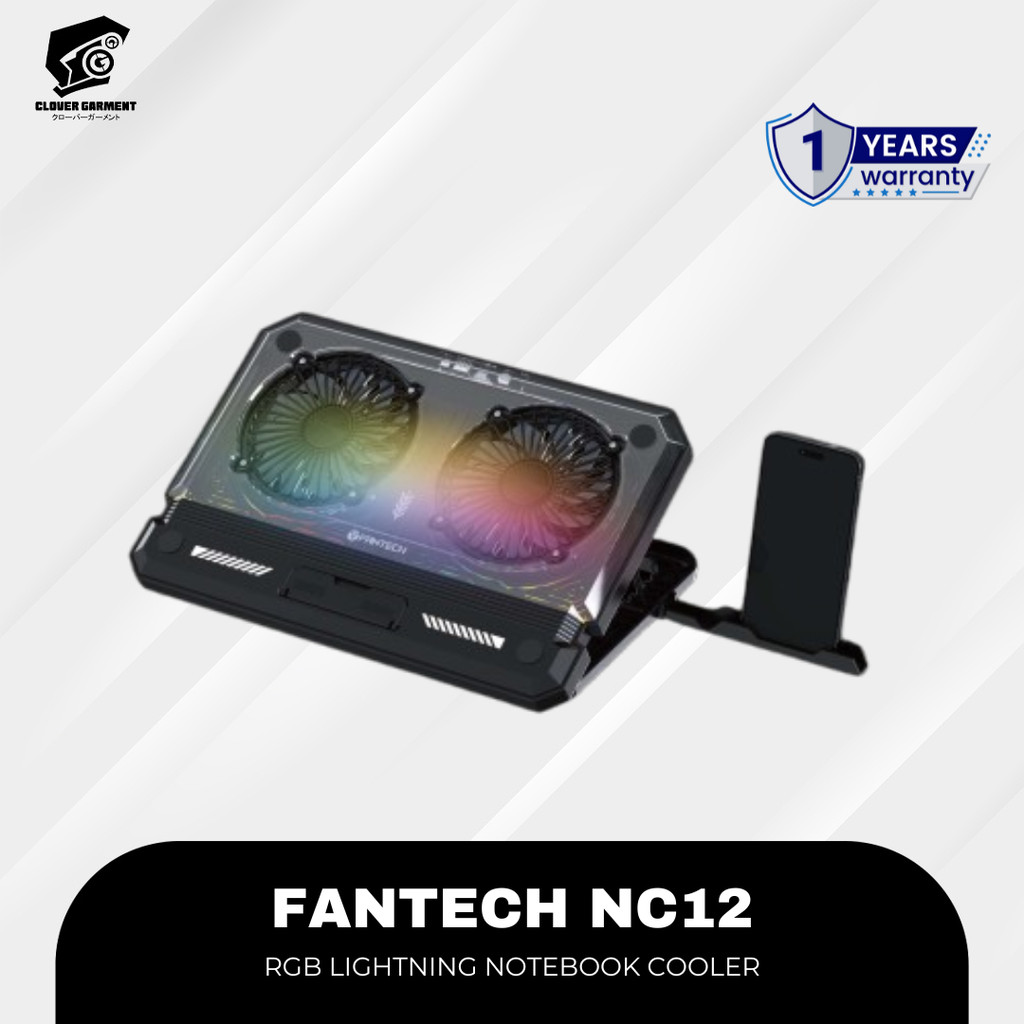 Jual Fantech NC21 NC-21 Notebook Cooler Fan Laptop Stand RGB Lightning ...