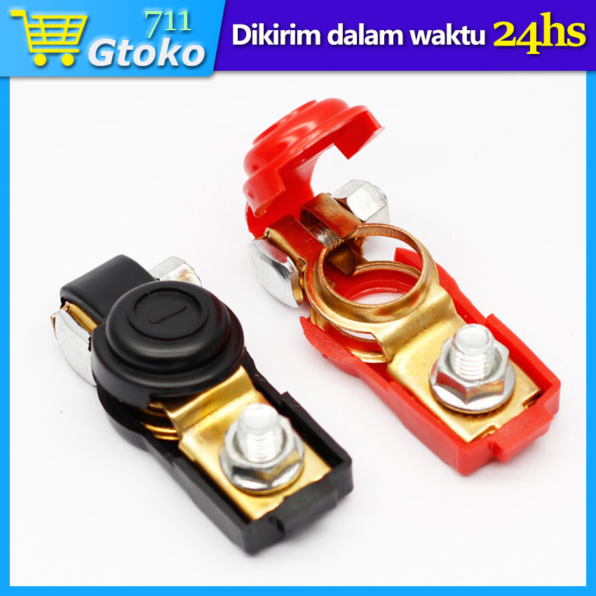 Jual Kepala Klem Aki Accu Mobil Terminal Set Kuningan Besar Penutup N50 ...