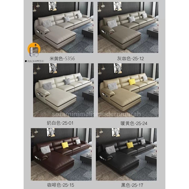 Jual Sofa Minimalis Modern - Letter L - Sofa Ruang Tamu - Sofa Kulit ...