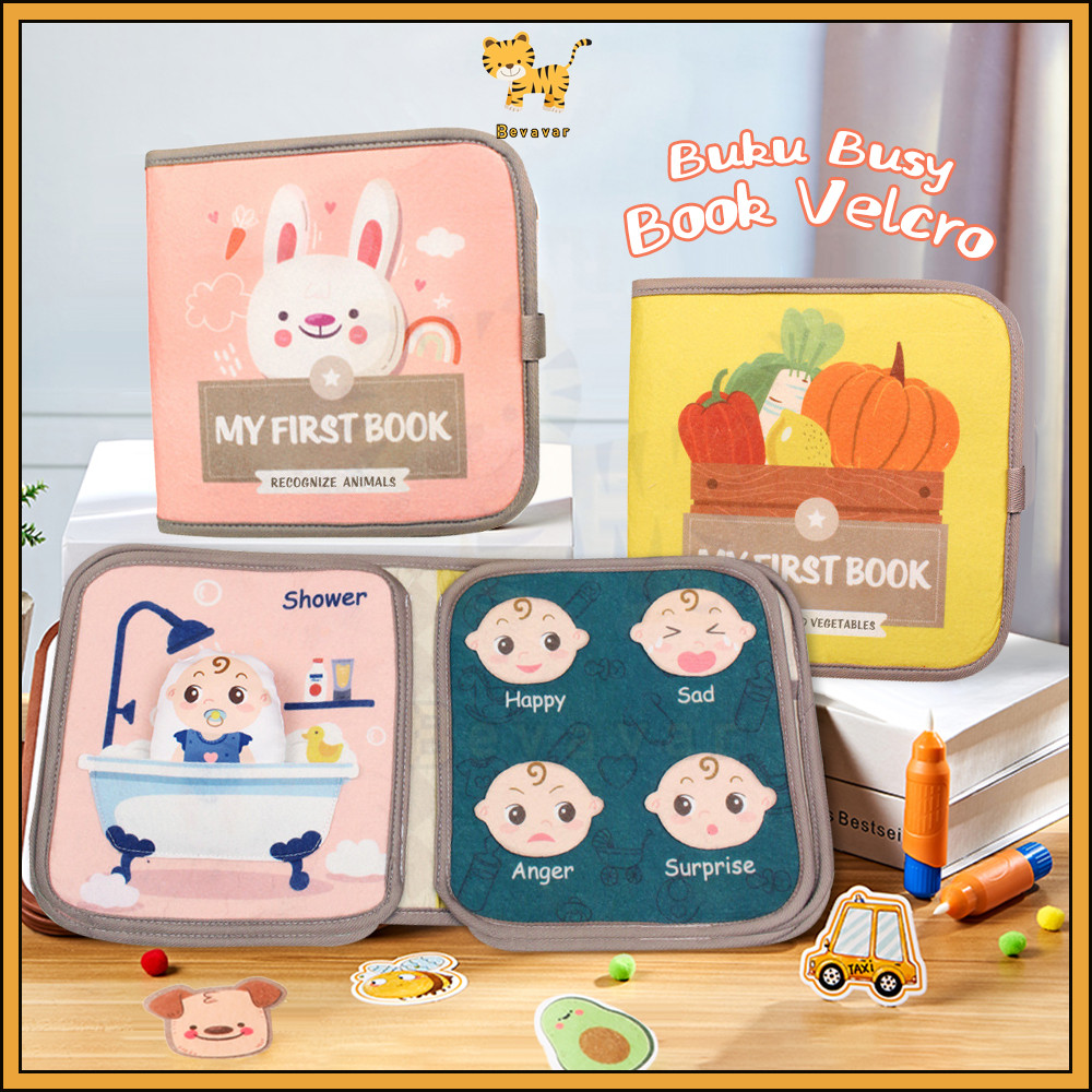 Jual ID Bevavar Buku busy book velcro Mainan Edukasi Quiet Book DIY ...
