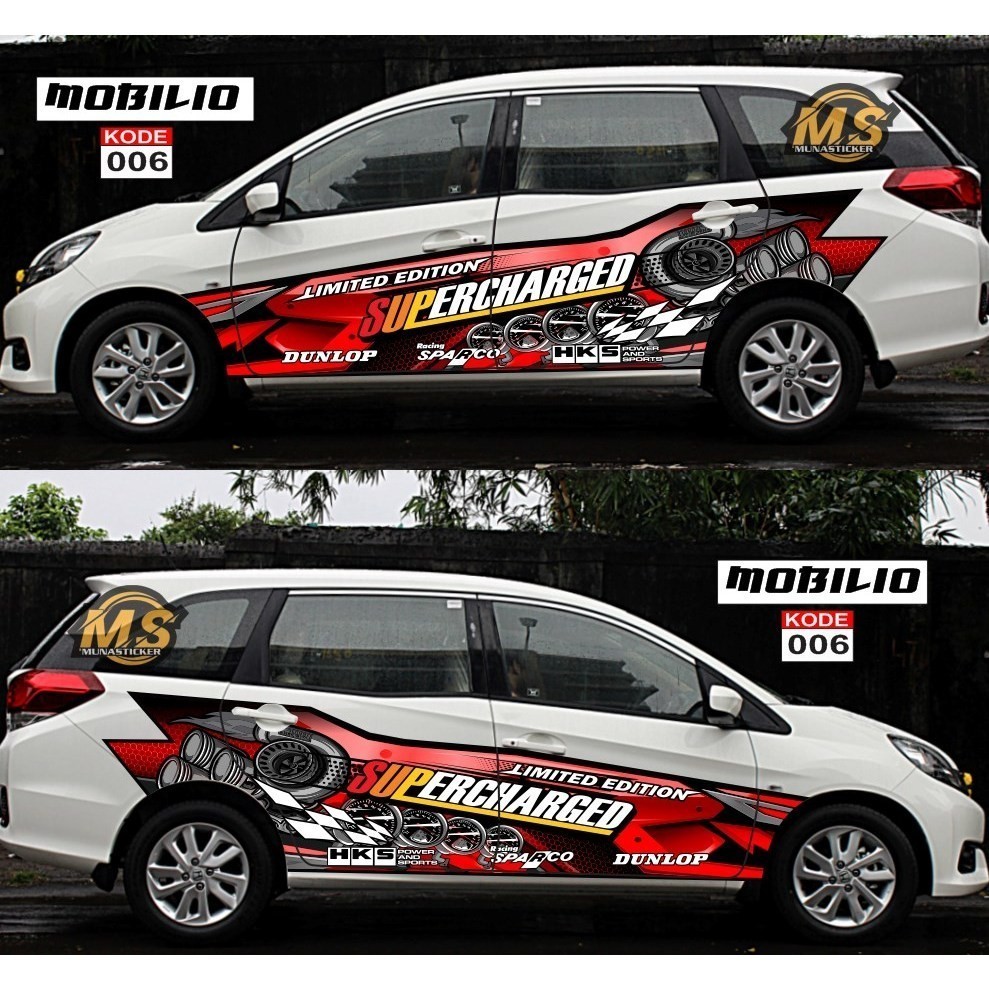 Jual decal sticker body samping mobilio, pajero, innova, avanza sticker ...