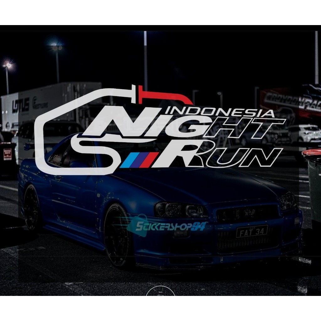 Jual stiker mobil night run indonesia cutting sticker nightrun ...