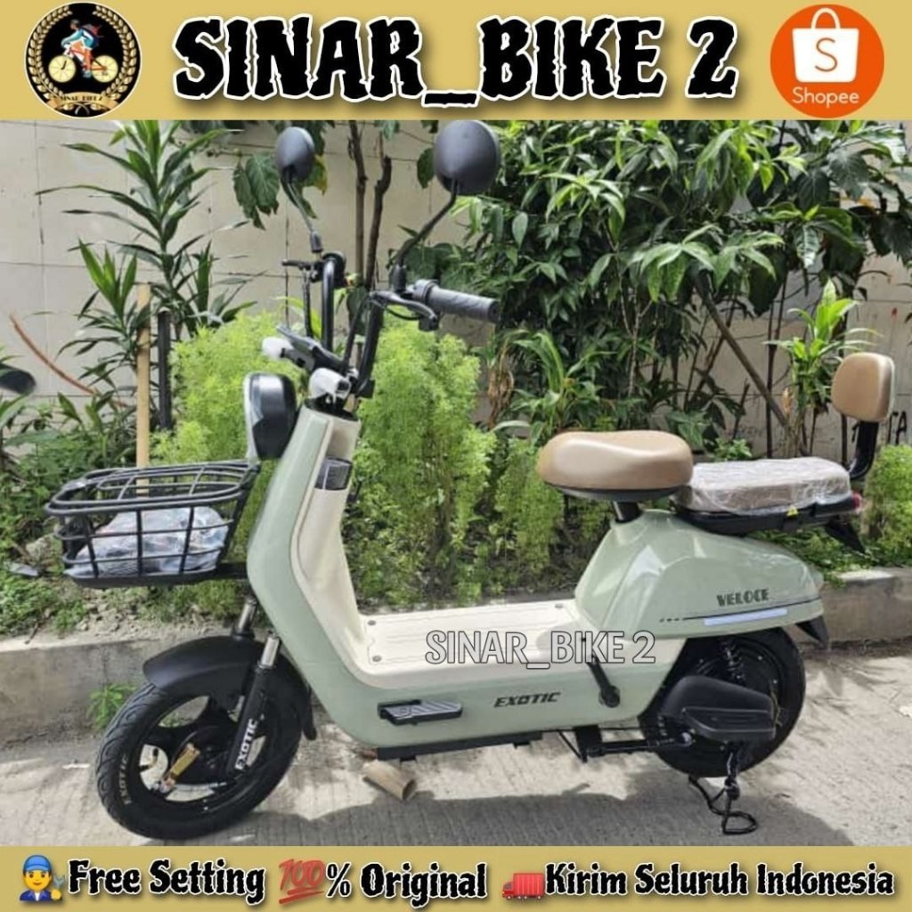 Jual promo spesial Sepeda Listrik EXOTIC VELOCE V4 500 Watt Electric E ...