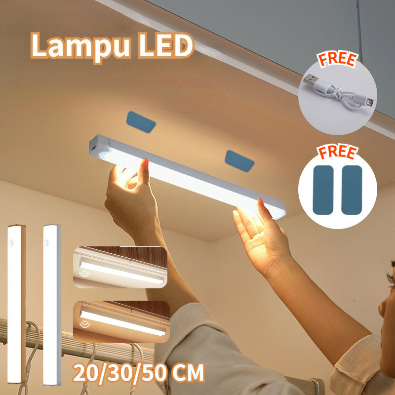 Jual Lampu Sensor Gerak Magnetic Motion Sensor Lampu Stick Panjang LED ...