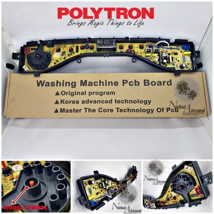 Jual modul pcb mesin cuci polytron zeromatic tombol | Shopee Indonesia