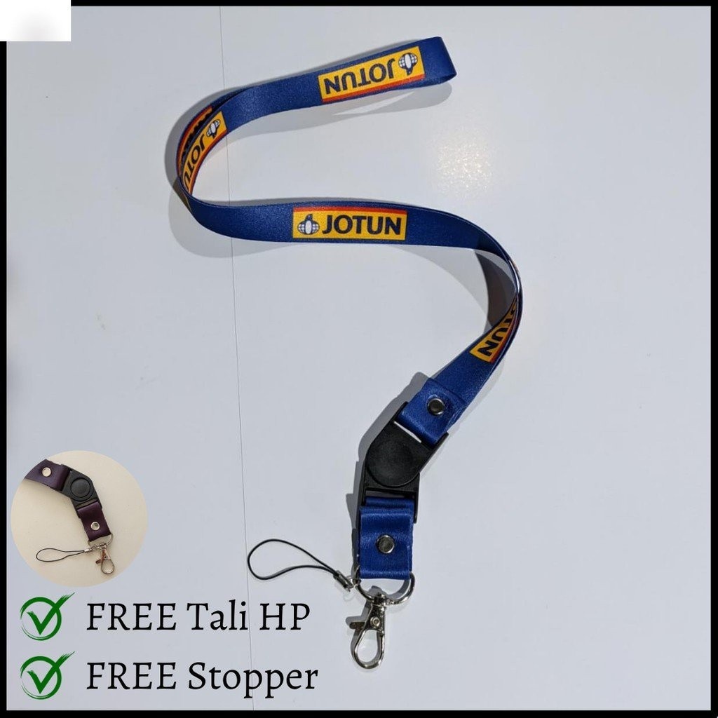 Jual [Jotun] Tali Lanyard Custom / Custom Lanyard Name Tag Staff / Tali ...