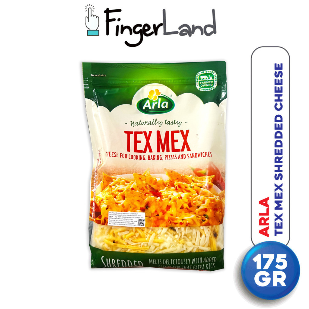 Jual ARLA Tex Mex 25% Shredded 175 Gr Keju Parut Mozzarella & Cheddar ...