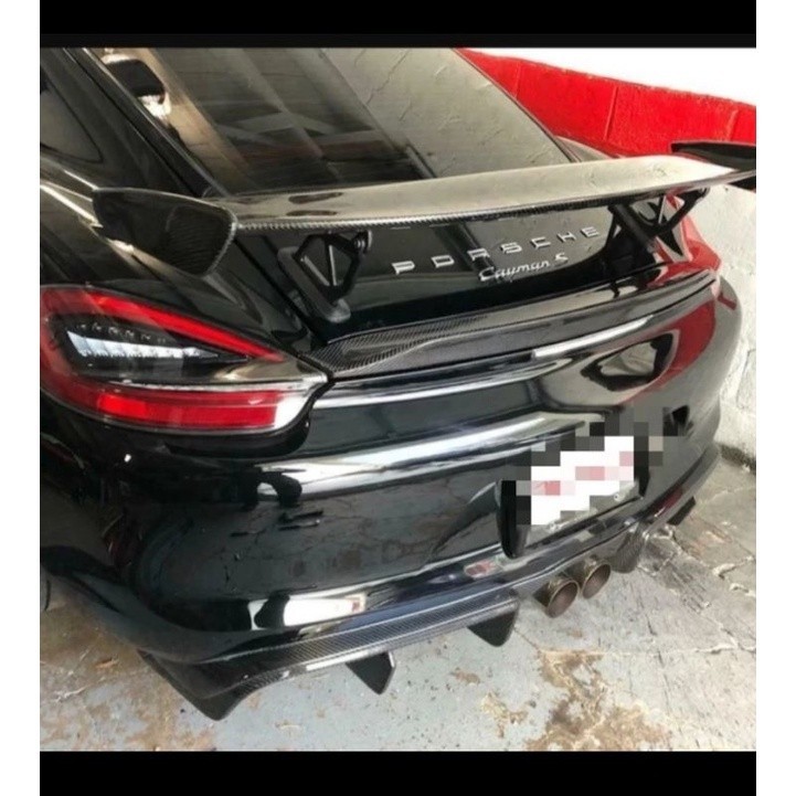Jual spoiler porsche cayman 987 GT wings carbon kevlar carbon twill ...