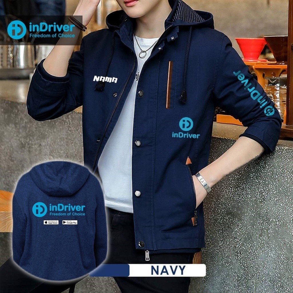 Jual JAKET INDRIVER TERBARU / JAKET DRIVER INDRIVER SEMI PARKA / JAKET ...