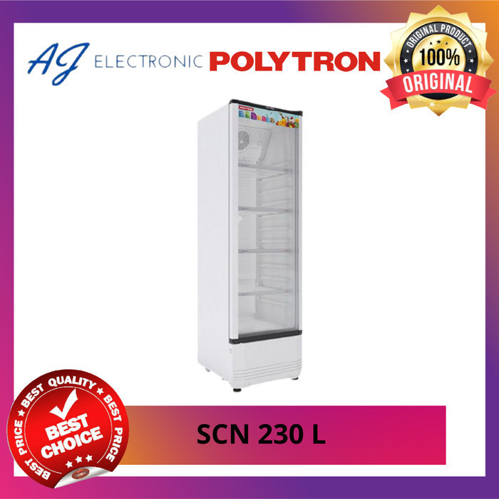 Jual SHOWCASE POLYTRON SCN-230L / SCN230L / SCN-230 , LEMARI PENDINGIN ...