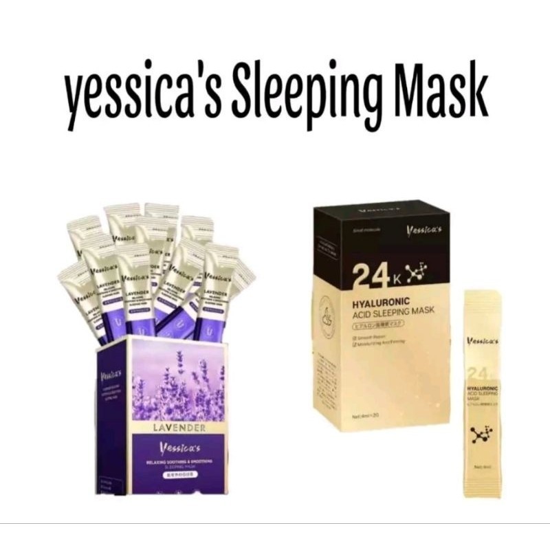 Jual Yessica's Sleeping Mask Gold 24k & Lavender 1 Dus isi 20 Sachet ...