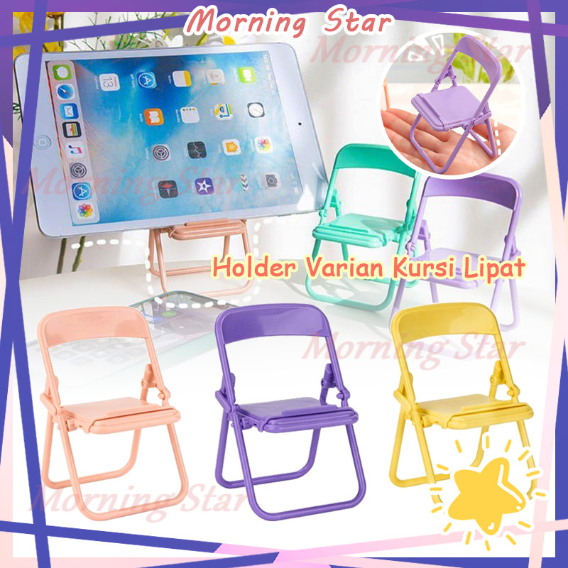 Jual Phone Holder Kursi Macaron Folding Chair/Holder Varian Kursi Lipat ...