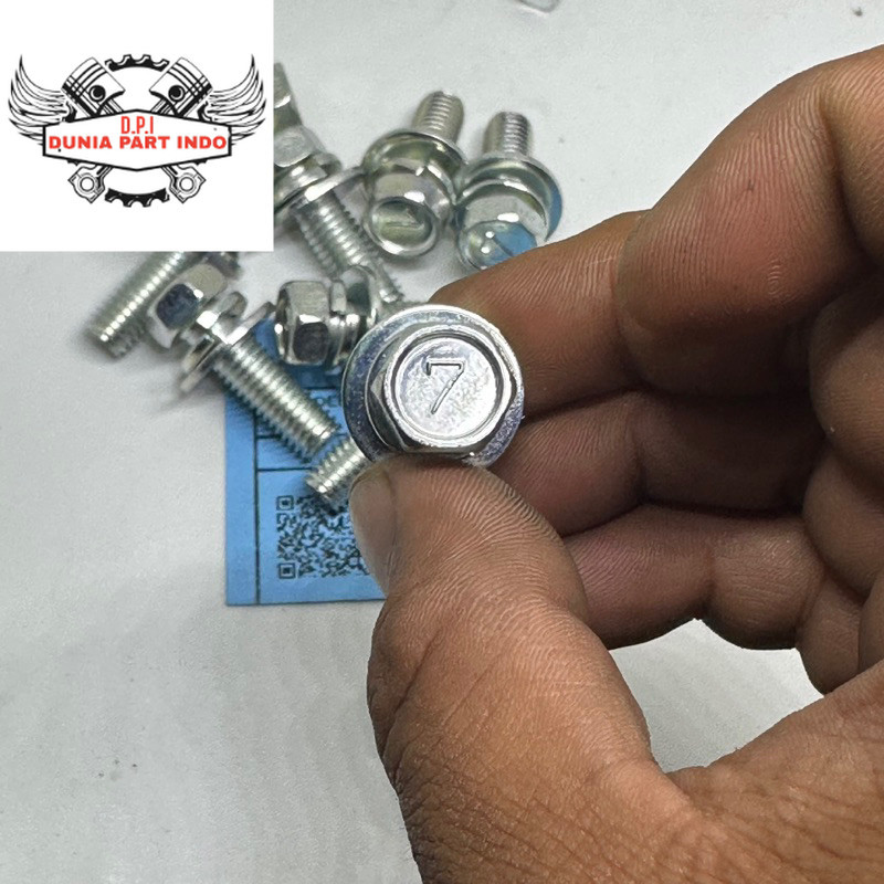 Jual harga grosir 100pcs BAUT M8x25 dabel ring baut toyota dobel wash ...