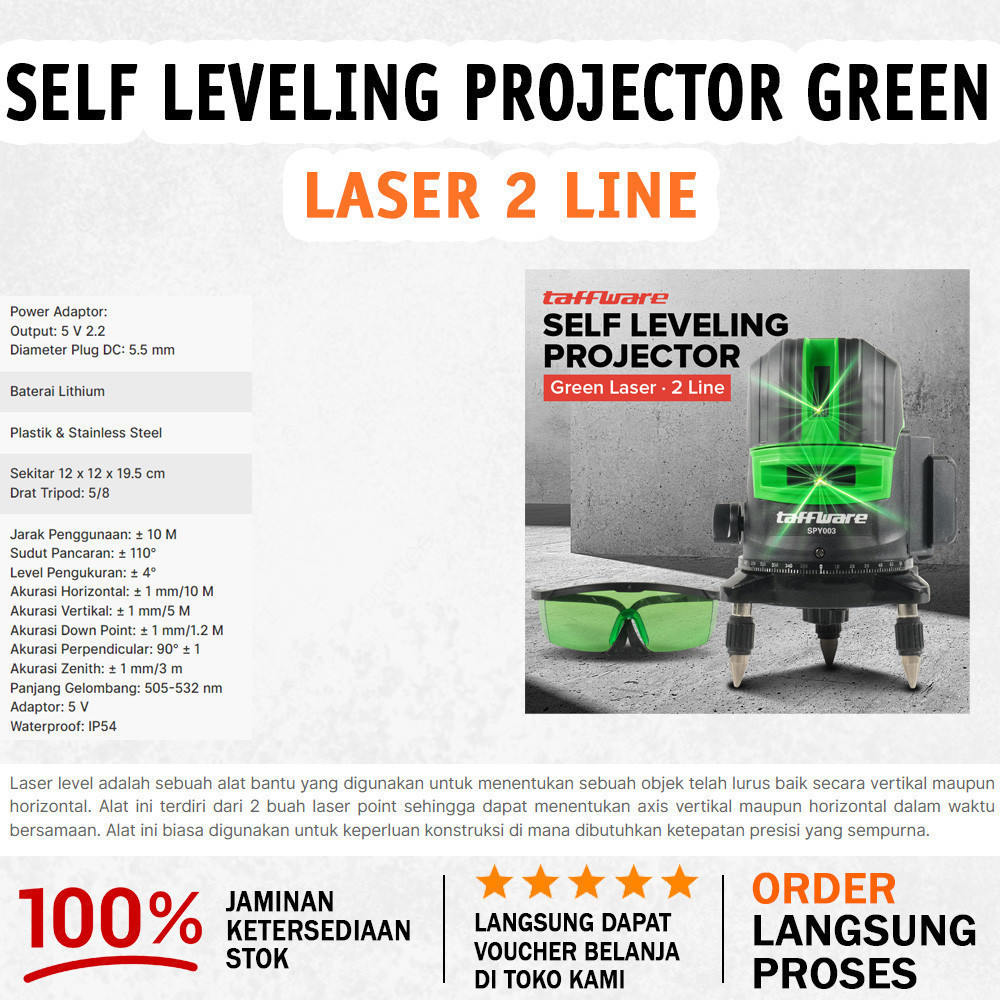 Jual Self Leveling Projector Green Laser 2 Line | Led Proyektor ...