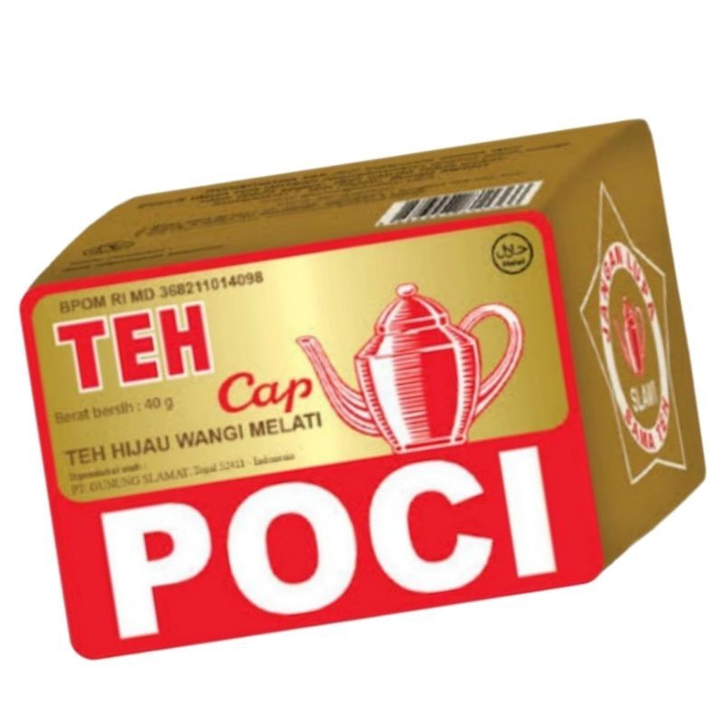 Jual Teh poci gold 40g harga grosir Teh hijau wangi melati cap poci 40g ...