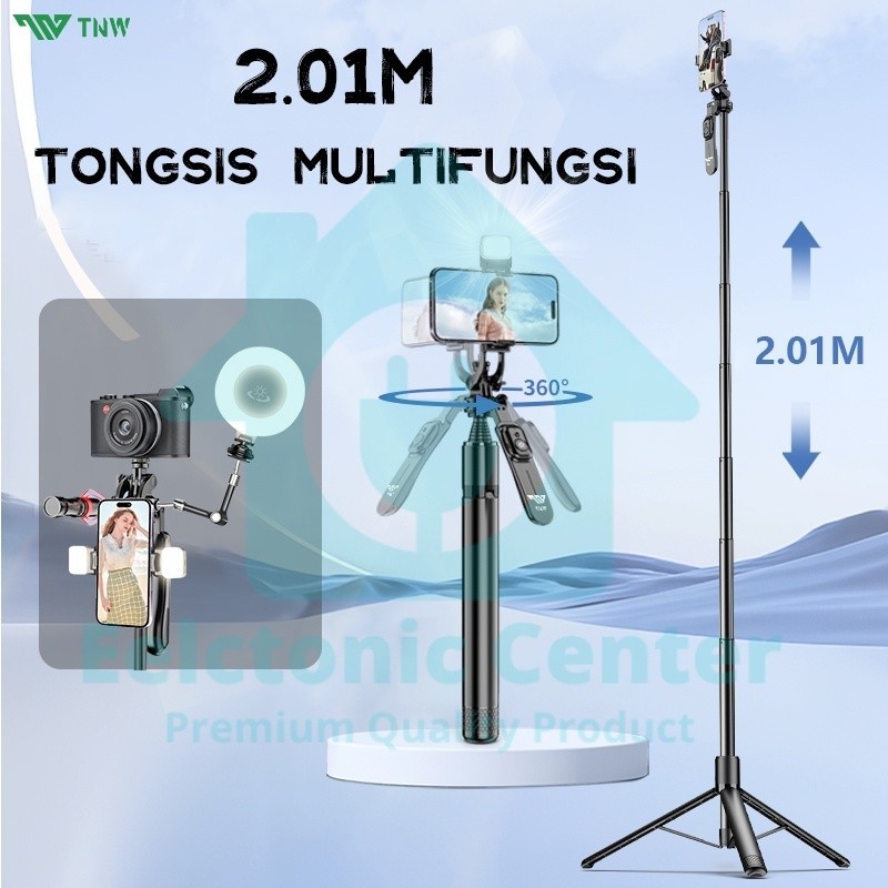 Jual TNW L20 Tongsis Tripod 2.1m Tongsis Bluetooth Selfie Stick Tongsis ...