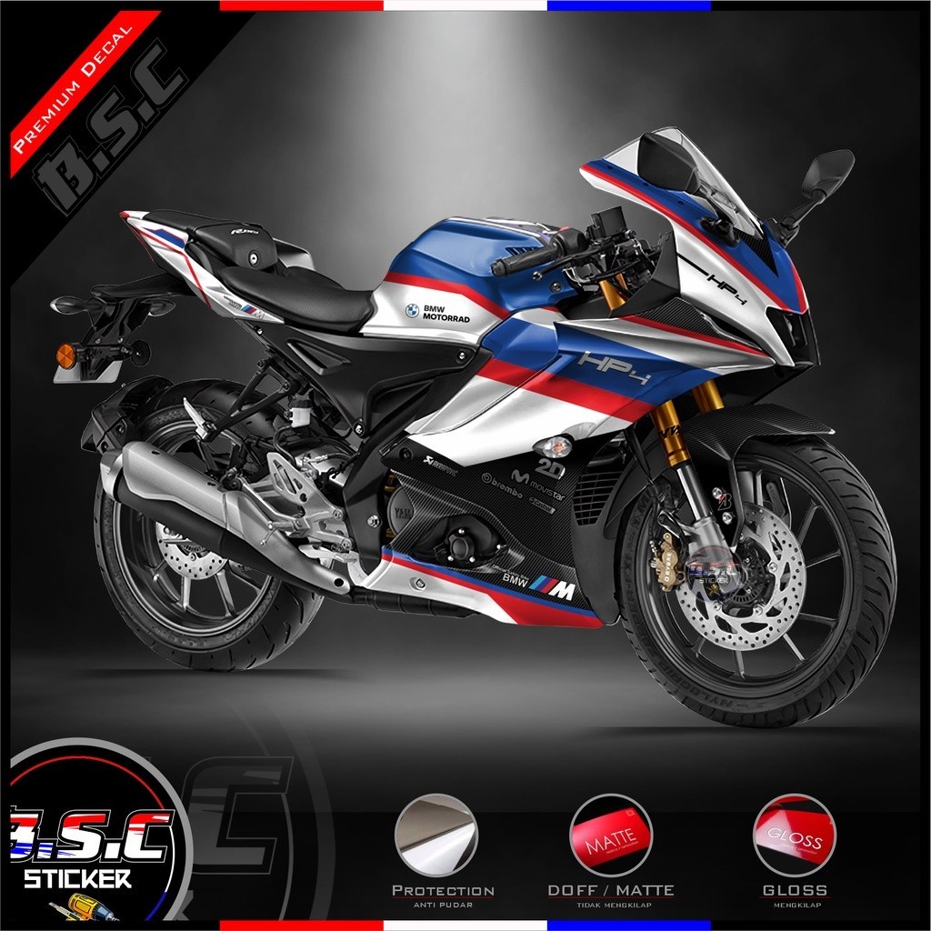 Jual Sticker Decal All New R15 V4 FULL BODY Motif BMW Livery White ...