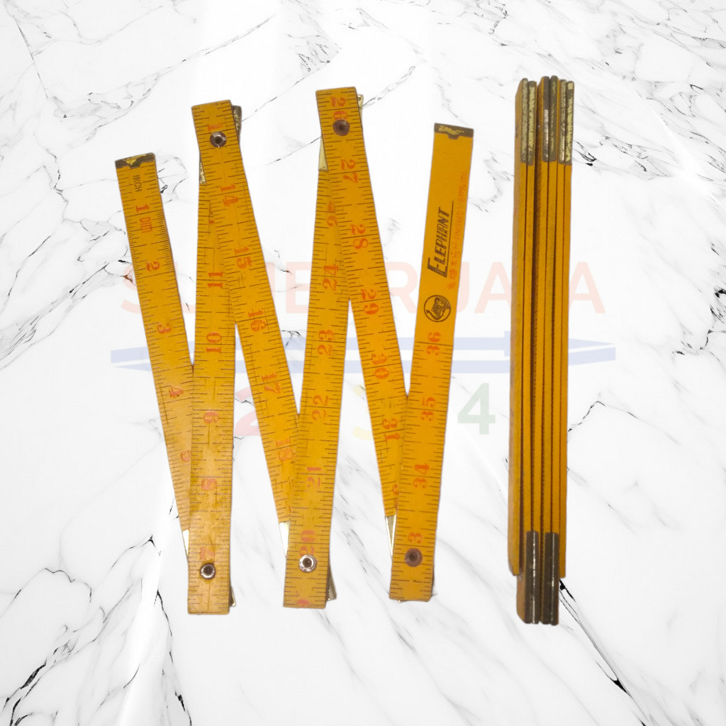 Jual Meteran Lipat Kayu 100 Cm 1 Meter 40'' Penggaris Meteran Kayu ...