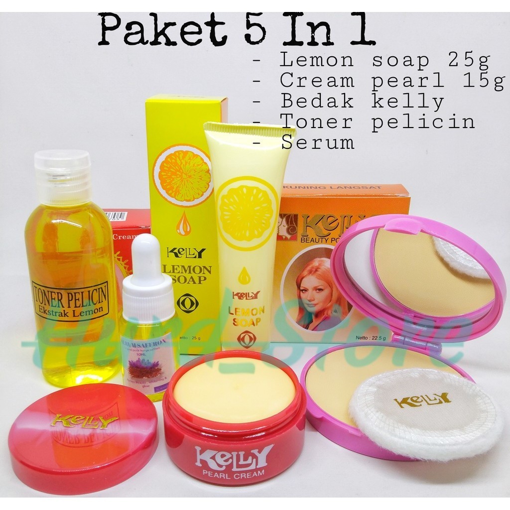 Jual Paket Lengkap Kelly 5in1 - Perl Cream Kelly 15g + Lemon Soap 25g ...