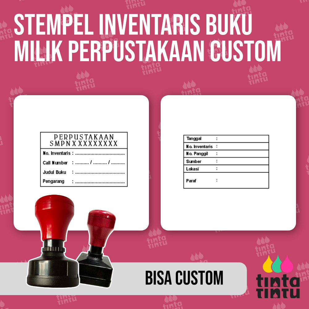 Jual Stempel Inventaris Buku Milik Perpustakaan Custom | Shopee Indonesia