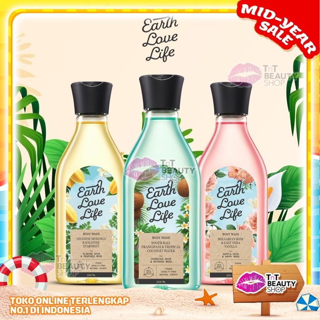 Jual Earth Love Life Body Wash 250ml Sabun Cair Wangi Sabun Mandi Mewah ...