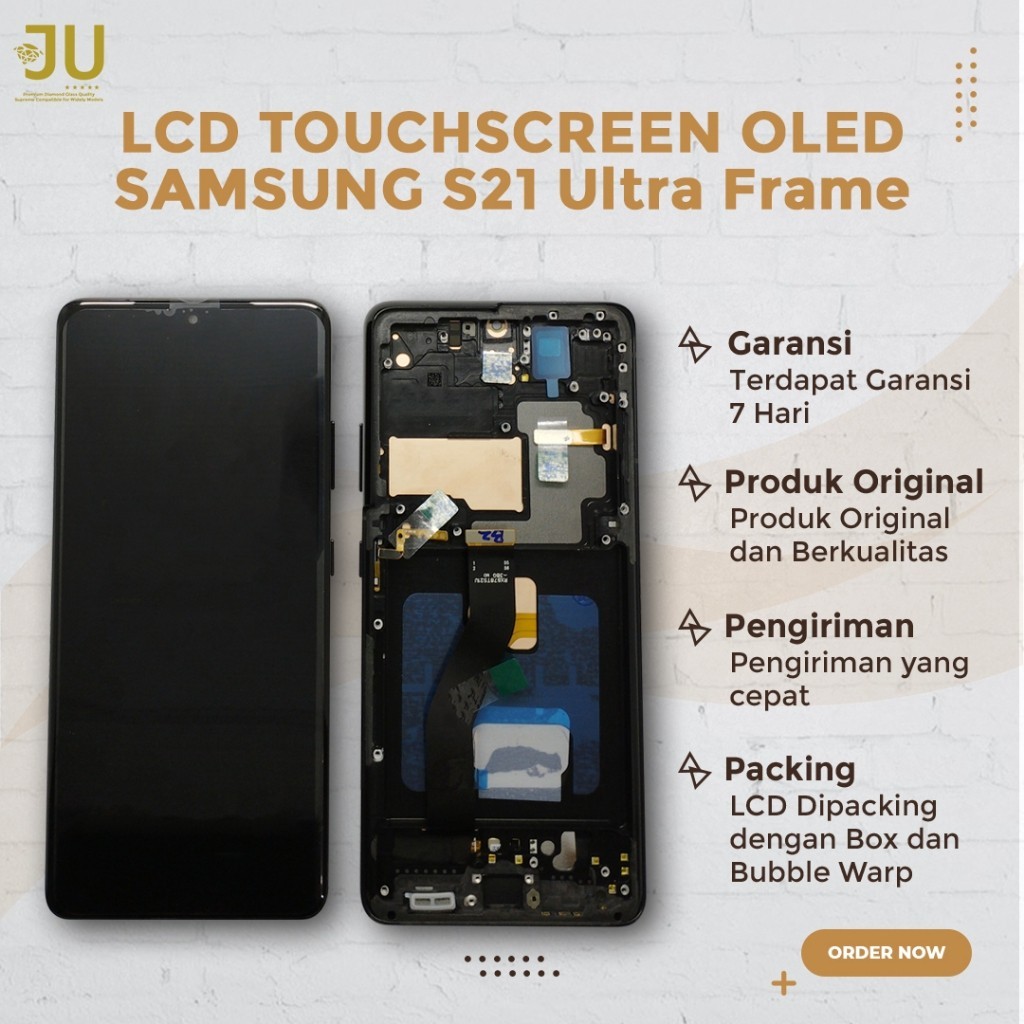 Jual 100% ORIGINAL LCD SAMSUNG S21 ULTRA + FRAME OLED BISA FINGER PRINT ...