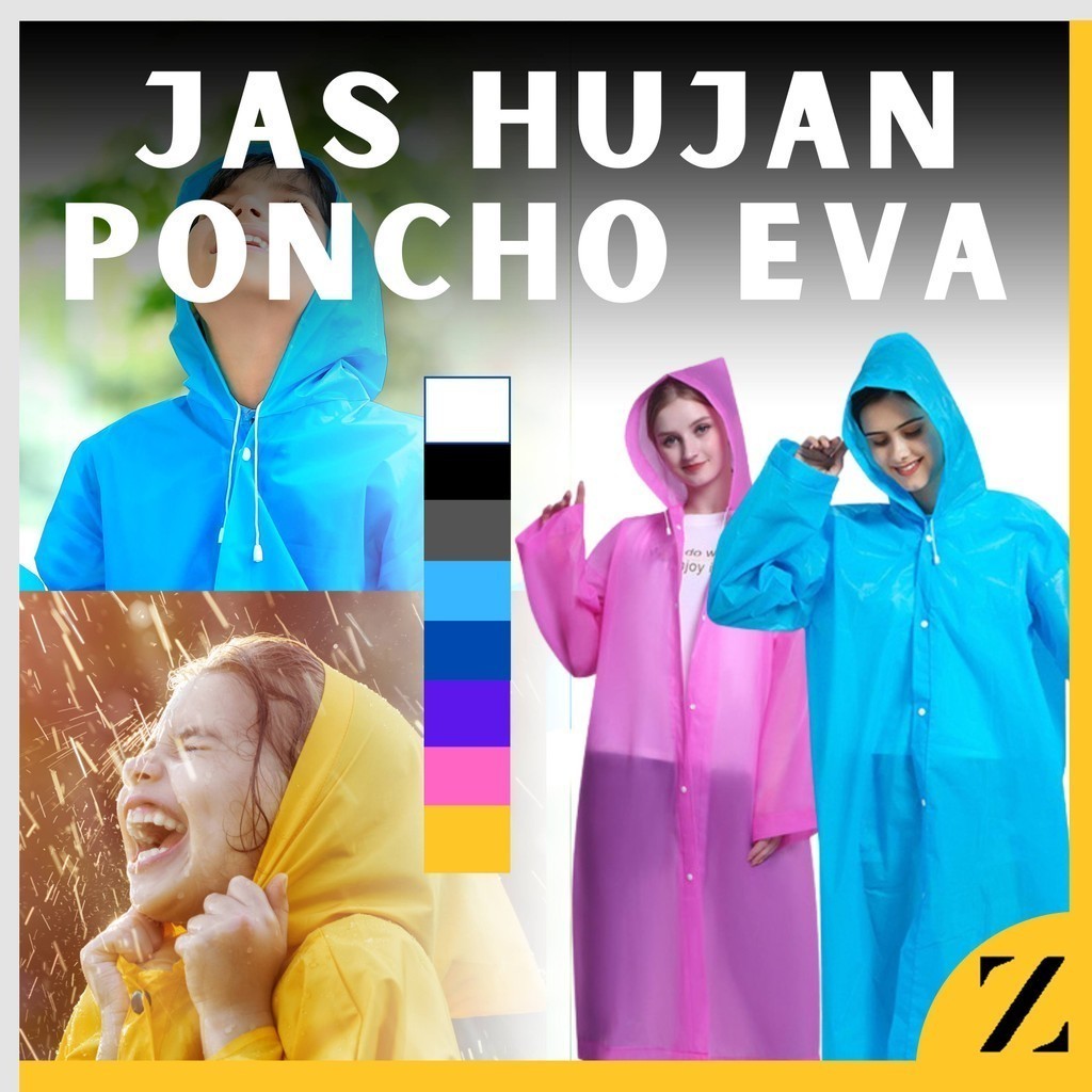 Jual Jas Hujan Ponco Poncho Terusan Kalong Mantel Kancing Eva Peva Vinyl Motor Sepeda Jalan ...
