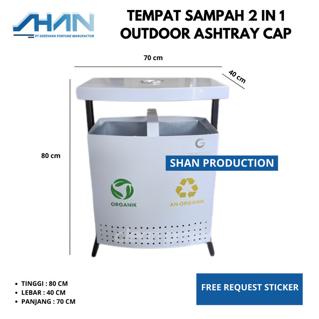 Jual Tempat Sampah 2 In 1 Outdoor - Tempat Sampah Mall - Tempat Sampah ...